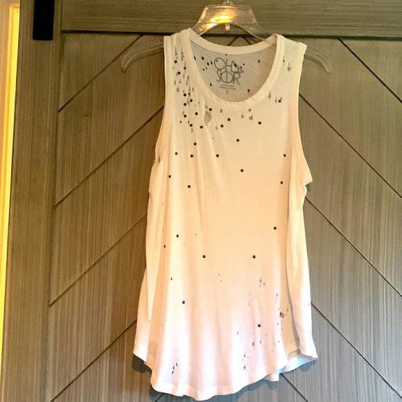 Chaser | Tops | Distressed Cream Colored Small Chaser Tank | Poshmark